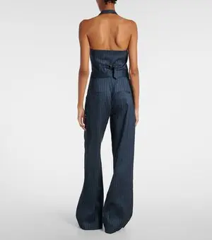 Veronica Beard Rimini Linen-blend Wide-leg Pants