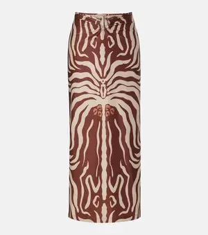 Johanna Ortiz Keel Gathered Maxi Skirt - Multicoloured