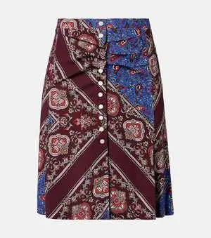 Rabanne Gathered Paisley Printed Miniskirt - Multicoloured