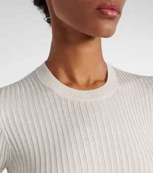 JIL SANDER Ribbed-knit Silk Sweater
