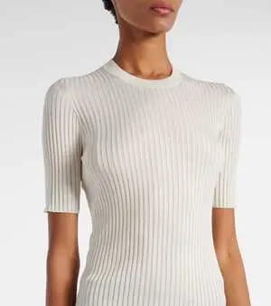 JIL SANDER Ribbed-knit Silk Sweater