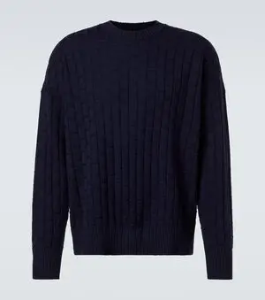 Plan C Ribbed-knit Merino Wool Sweater