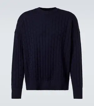 Plan C Ribbed-knit Wool Sweater