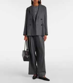 Max Mara High-rise Straight Wool Pants
