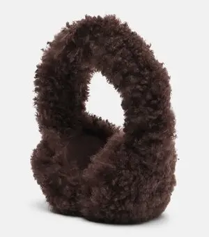 YVES SALOMON Shearling Earmuffs - Brown