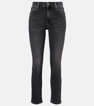 Ag Cropped Mid-rise Slim Jeans