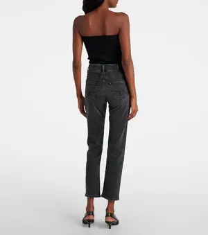 Ag Cropped Mid-rise Slim Jeans