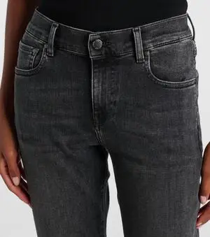 Ag Cropped Mid-rise Slim Jeans