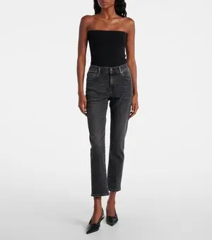 Ag Cropped Mid-rise Slim Jeans