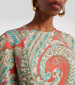 Etro Paisley Pleated Minidress