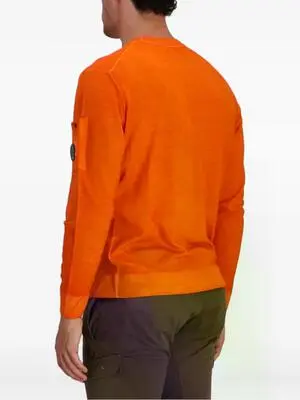 C.P. COMPANY Lens-detail Crew-neck Sweater - Orange