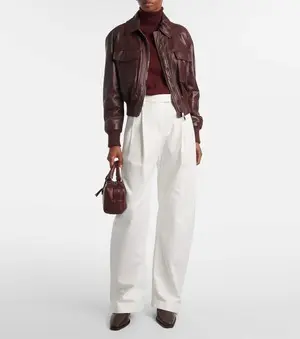 Brunello Cucinelli Monili Leather Knee-high Boots