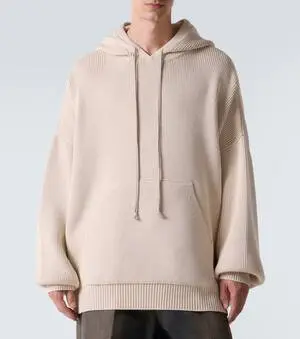Rick Owens Ribbed-knit Virgin Wool Hoodie