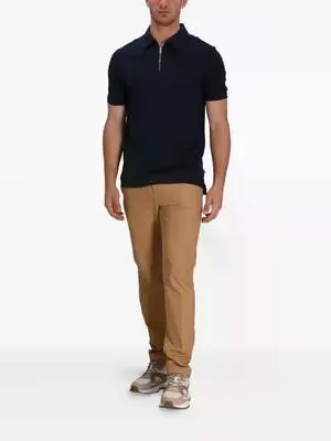 BOSS Zip-neck Polo Shirt - Blue
