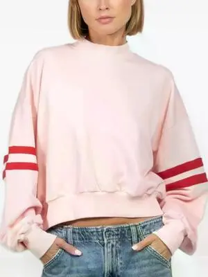 FREEDÉR Retro Stripe-sleeve Sweatshirt