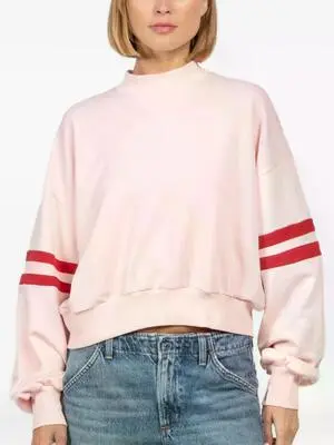 FREEDÉR Retro Stripe-sleeve Sweatshirt