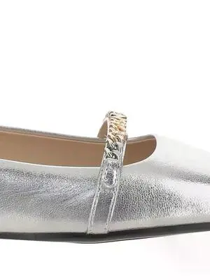 Pinko Chain-embellished Ballet Flats - Silver