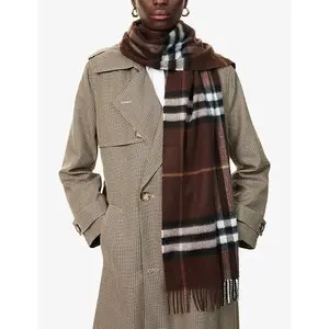 Burberry Check-pattern Cashmere Scarf