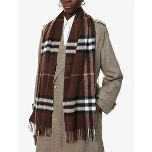 Burberry Check-pattern Cashmere Scarf