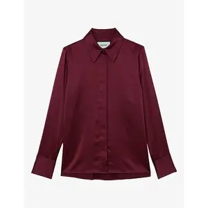 REISS Rag & Bone Logo-print Pima Cotton T-shirt - Red