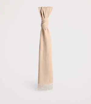 Harrods Cashmere Woven Scarf - Beige