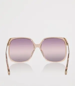 Chloé Ch0286s Rectangle Sunglasses - Brown