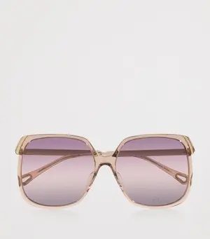 Chloé Ch0286s Rectangle Sunglasses - Brown
