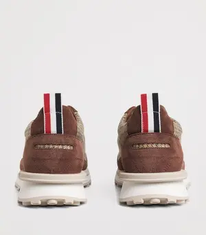 Thom Browne Suede Check Alumni Sneakers - Brown