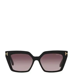 TOM FORD Acetate Cat Eye Sunglasses - Black