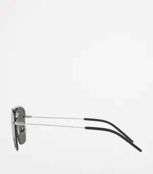Saint Laurent Metal Aviator Sunglasses - Silver