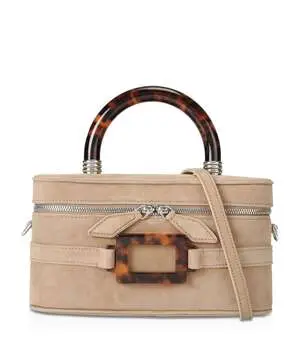 ROGER VIVIER Mini Vanity Belle Vivier Top-handle Bag - Beige