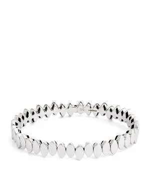 NETALI NISSIM Gold And Diamond Navette Bracelet - White