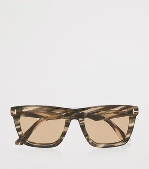 TOM FORD Square Lelio Sunglasses - Brown