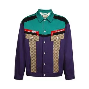 Gucci Gg Supreme Colour Block Jacket