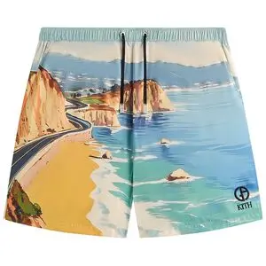 Kith X Giorgio Armani Malibu Collins Swim Short Multi - Blue