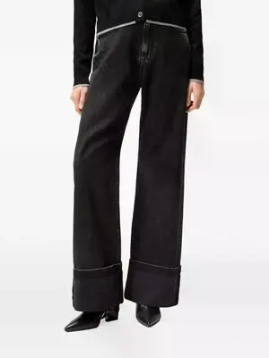 Pinko Folded-hem Jeans
