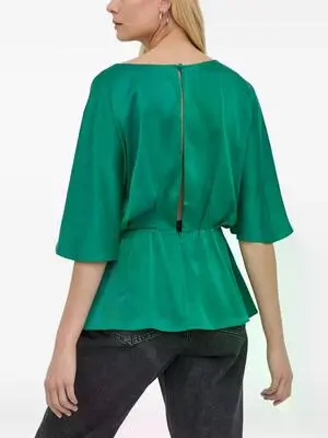 NOTES DU NORD V-neck Gathered Blouse