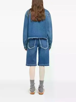 Alanui Pacific Roads Frayed-hem Denim Shirt