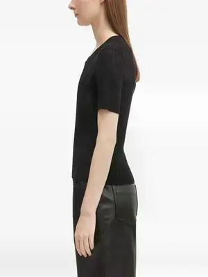Kenzo Ribbed-knit Diamond-pattern Top