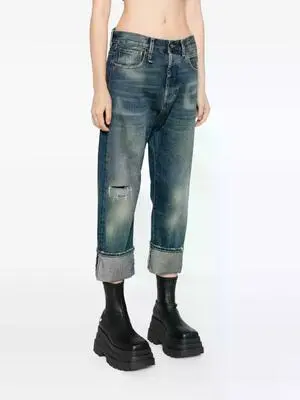 R13 Cuffed Drop Jeans
