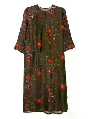 UMA WANG Graphic-print Dress - Brown