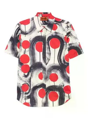 Colville Abstract-print Short-sleeve Shirt - Neutrals