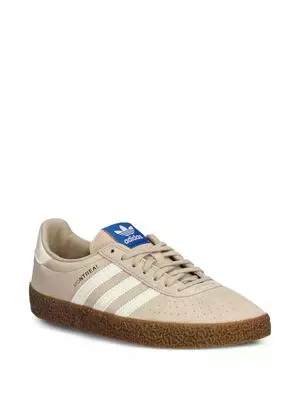Adidas Montreal Three-stripe Suede Sneakers - Neutrals