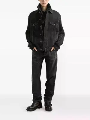Dolce & Gabbana Logo-plaque Cotton Jeans - Black