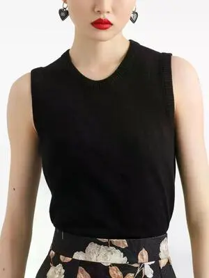Dolce & Gabbana Cashmere Sleeveless Top - Black
