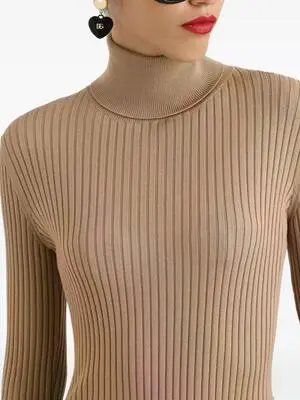 Dolce & Gabbana Ribbed Turtleneck Sweater - Neutrals