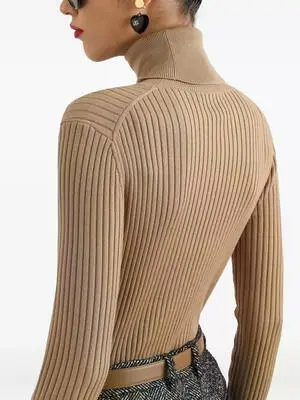 Dolce & Gabbana Ribbed Turtleneck Sweater - Neutrals