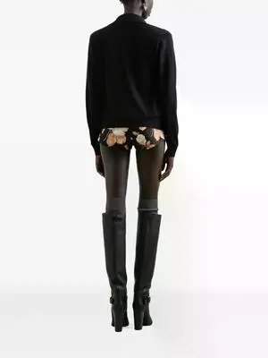 Dolce & Gabbana Rose-print Brocade Shorts