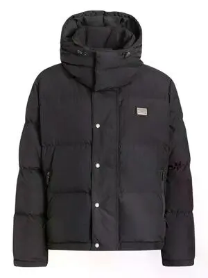 Dolce & Gabbana Hooded Puffer Jacket - Grey