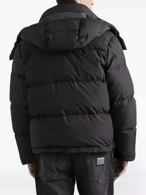 Dolce & Gabbana Hooded Puffer Jacket - Grey
